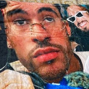 Bedding | Bad Bunny Singer Custom Throw Blanket Fleece Blankets And ...